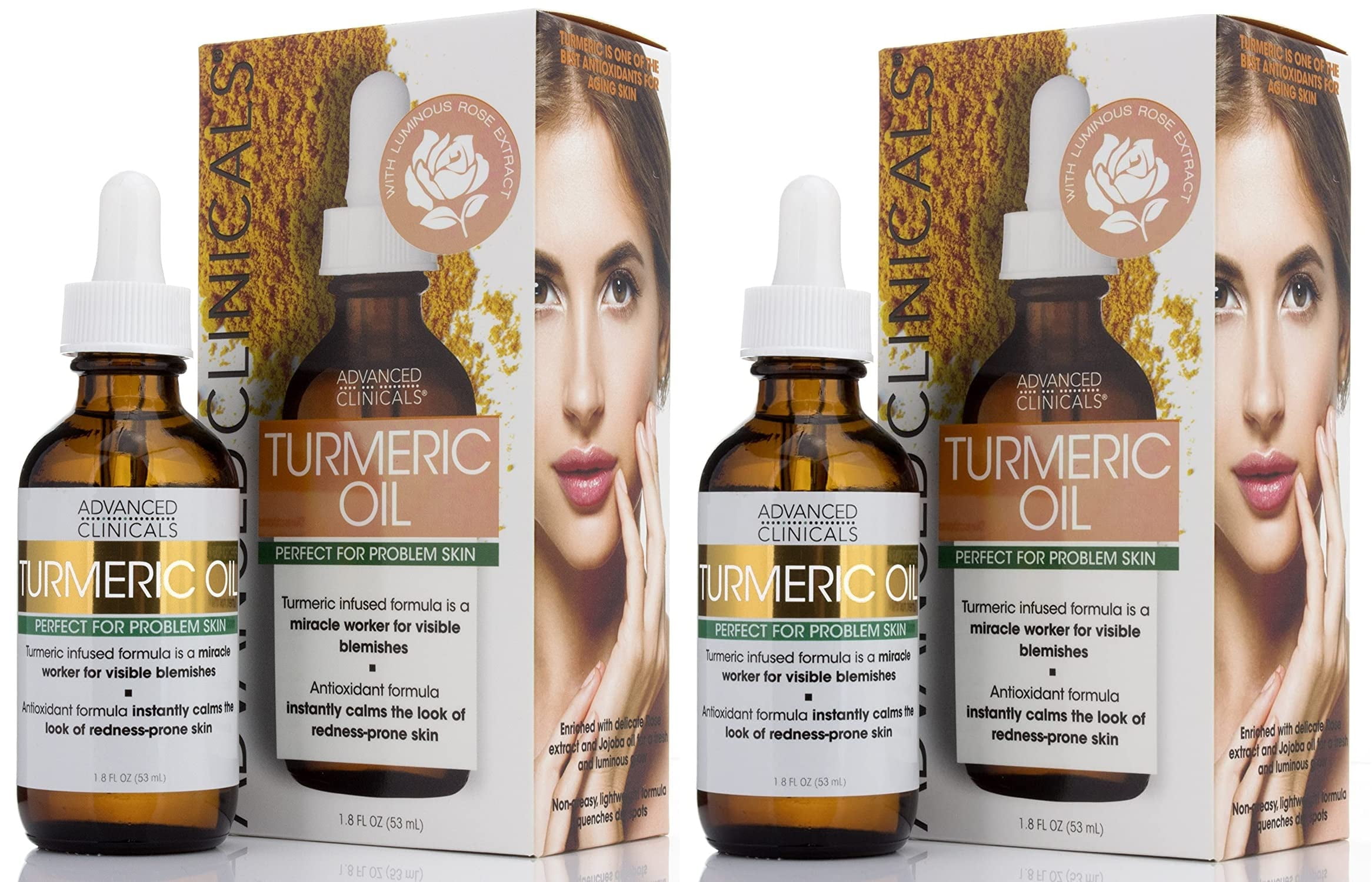 Advanced Clinicals Turmeric Facial Oil Serum for Acne & Smooth Skincare ...