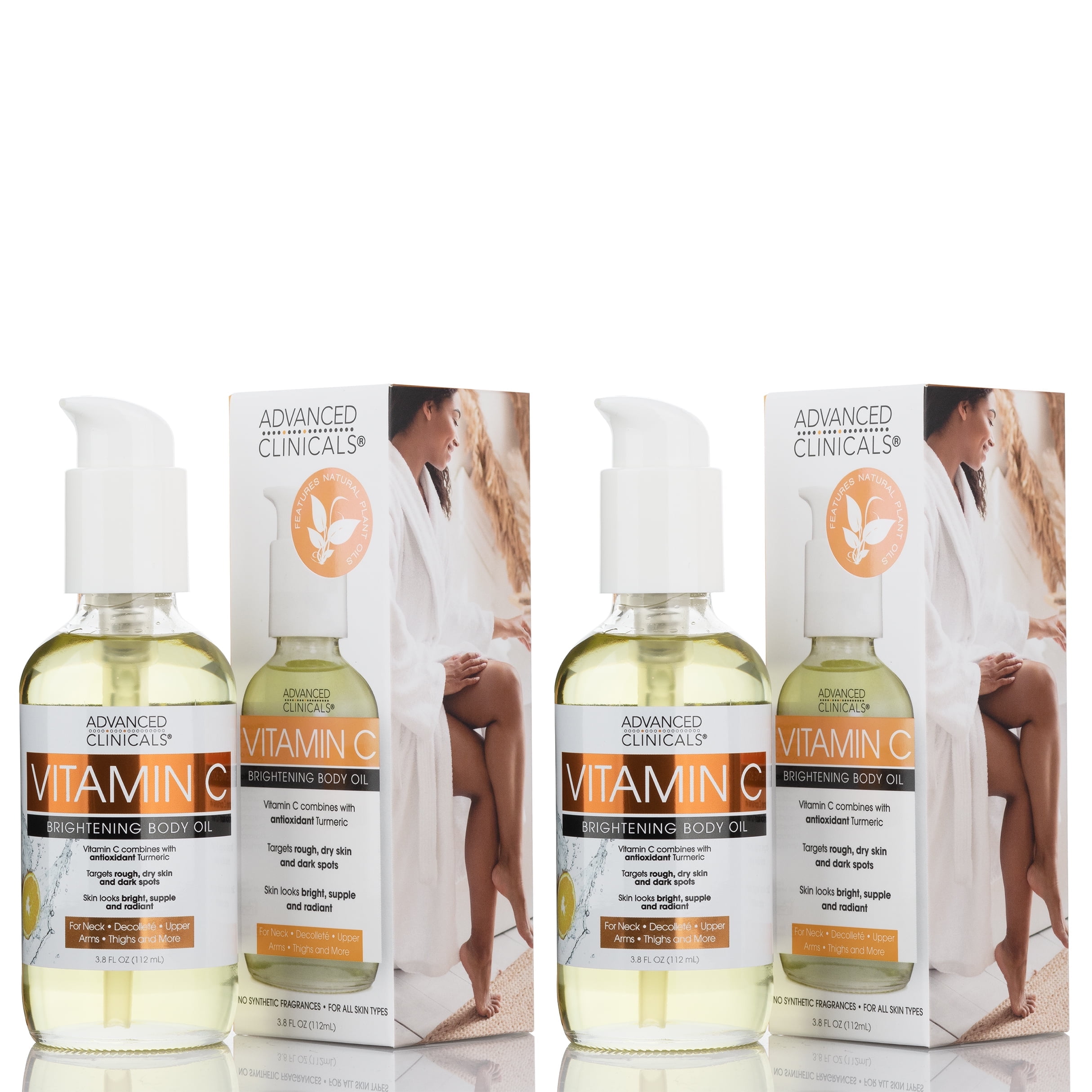 Advanced Clinicals Vitamin C Body Oil Two Pack 3.8 fl oz - Walmart.com