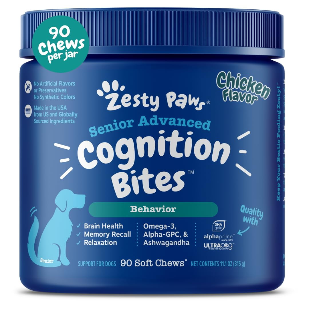 Advanced Cognition Soft Chews For Dogs - With Omega 3 Dha, Ashwagandha ...