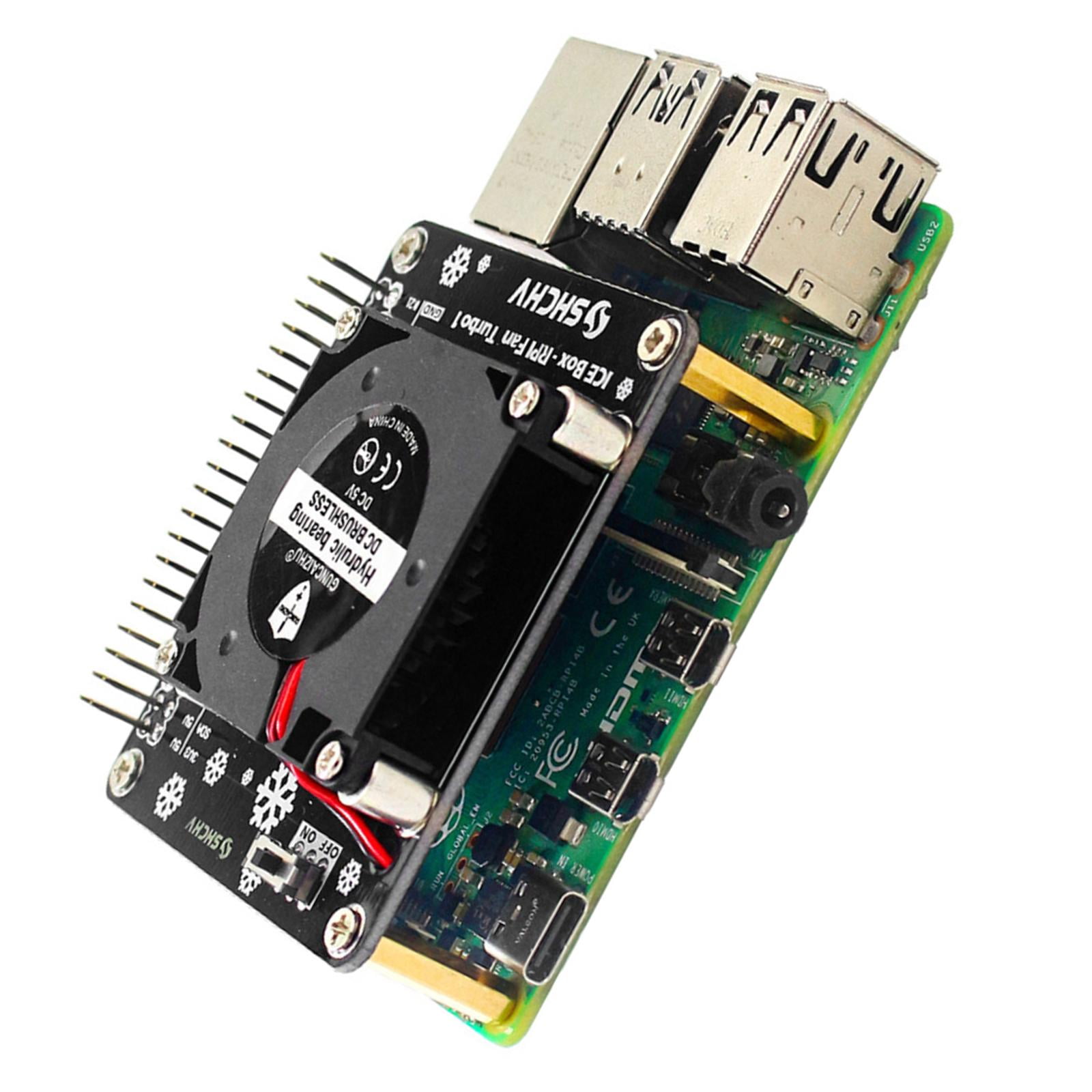 Advanced Cooling System for Raspberry Pi Hydraulic Bearing Fan, LED ...