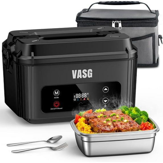 Advanced Cordless Heated Lunch Box for Adults, XXL 5.1-Cup Electric ...