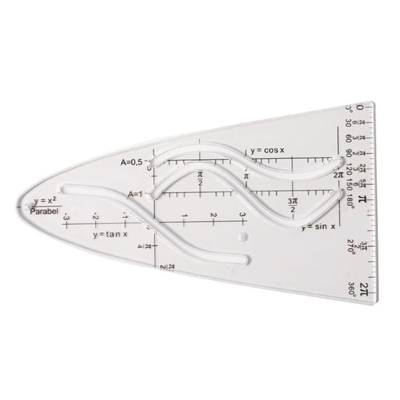 Advanced Cosine Geometry Ruler with Parabolic Stencil for Academic ...