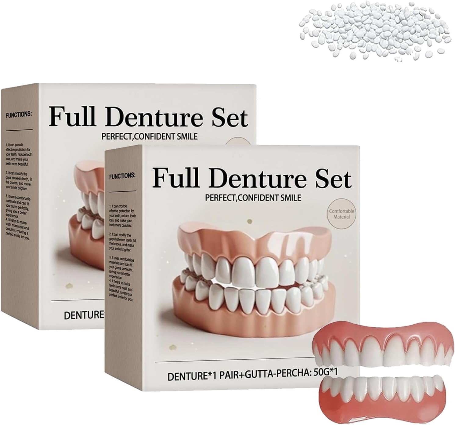 Advanced Customized Full Denture Set, for Dentures, Bikenda Silicone ...