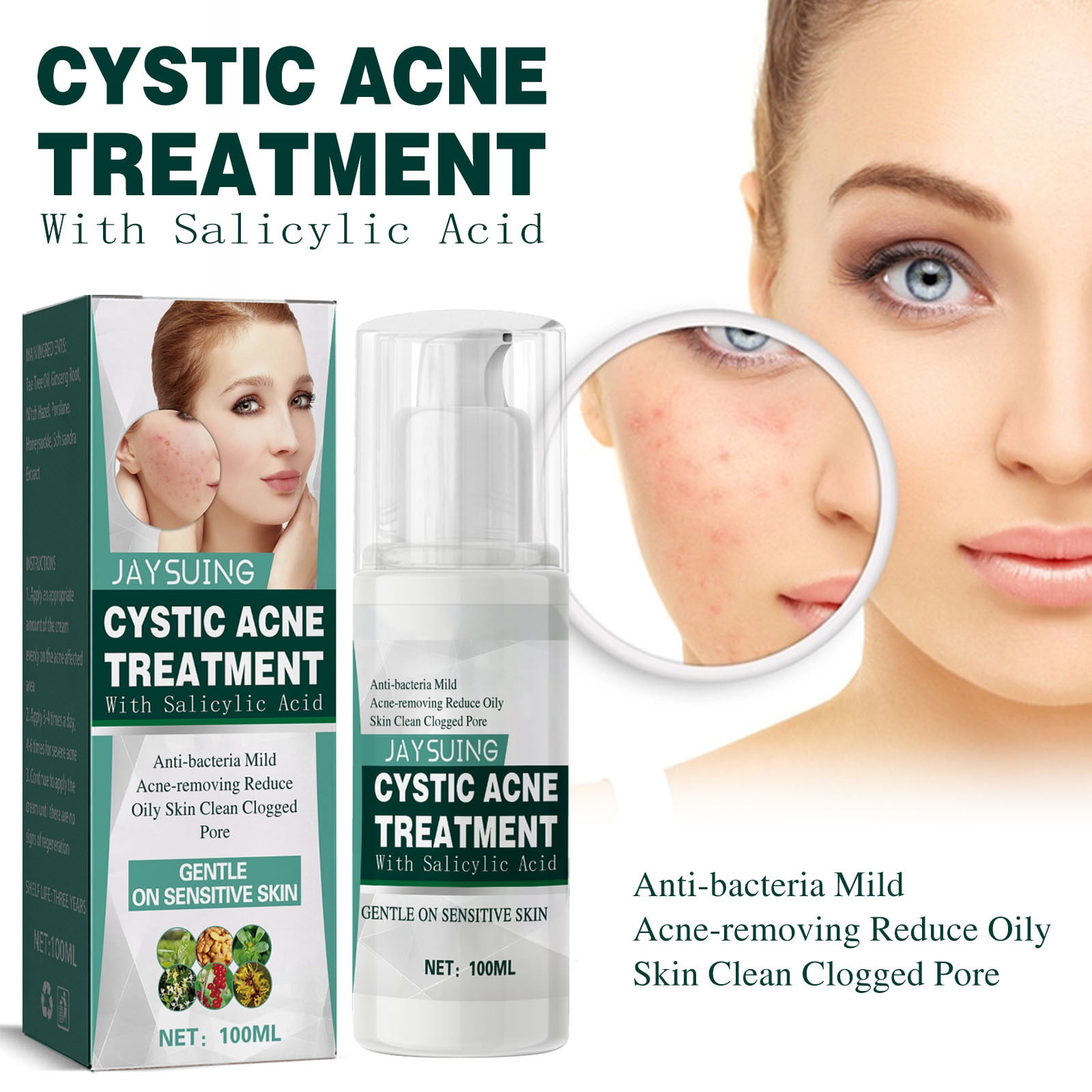 Advanced Cystic and Pimple Cream with Salicylic Acid,Natural ...