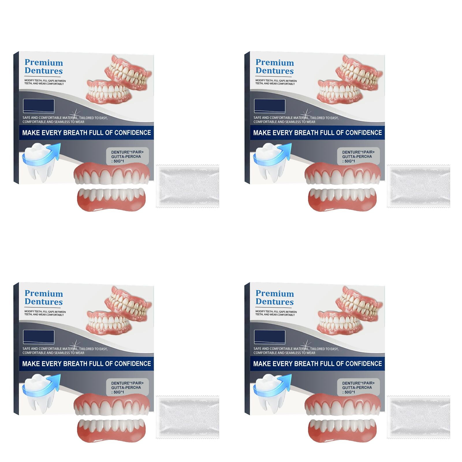 Advanced Dentures Set, Upper and Lower Full Denture Set, Silicone ...