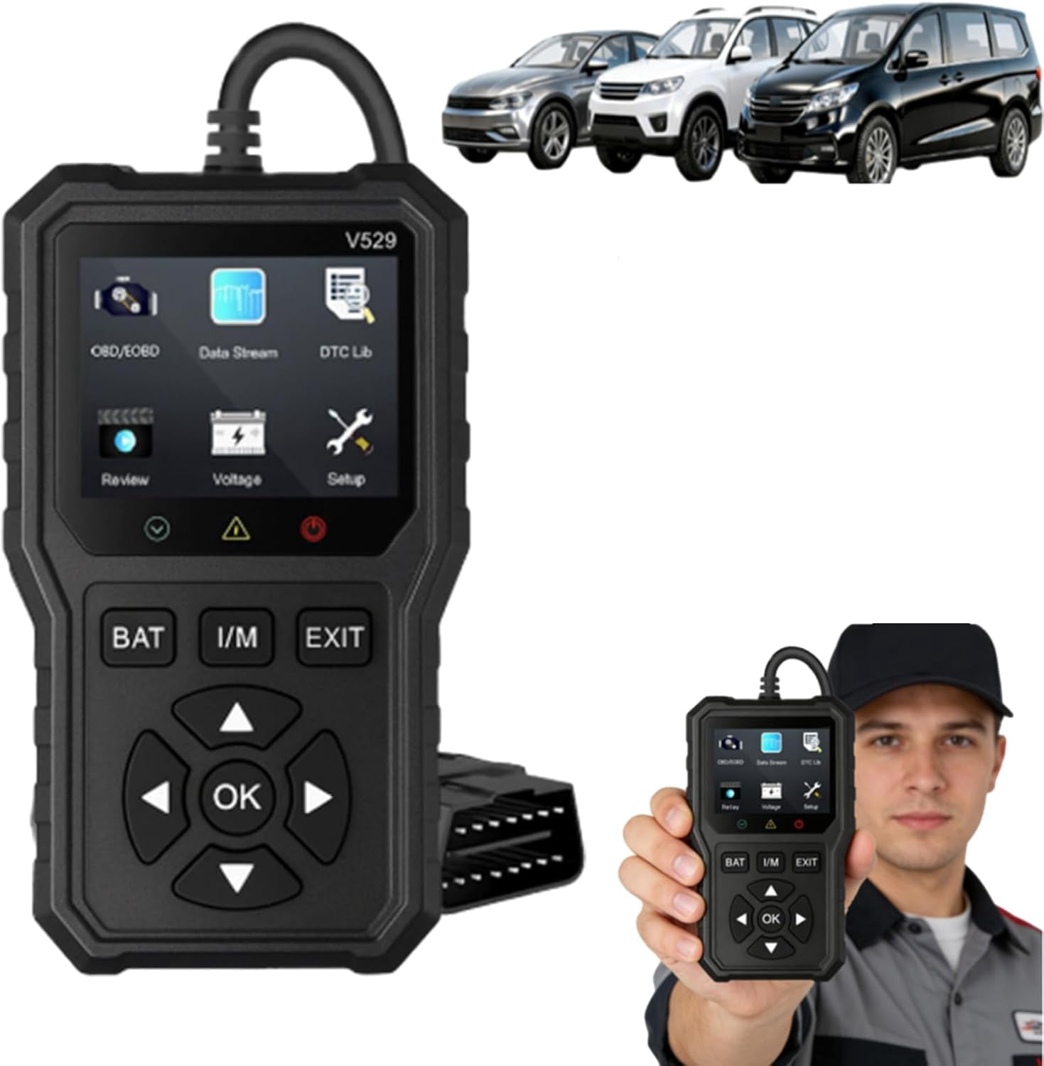 Advanced Diagnostic Tool Professional Engine Code Reader, Multi-Function Error Code Diagnostic ...