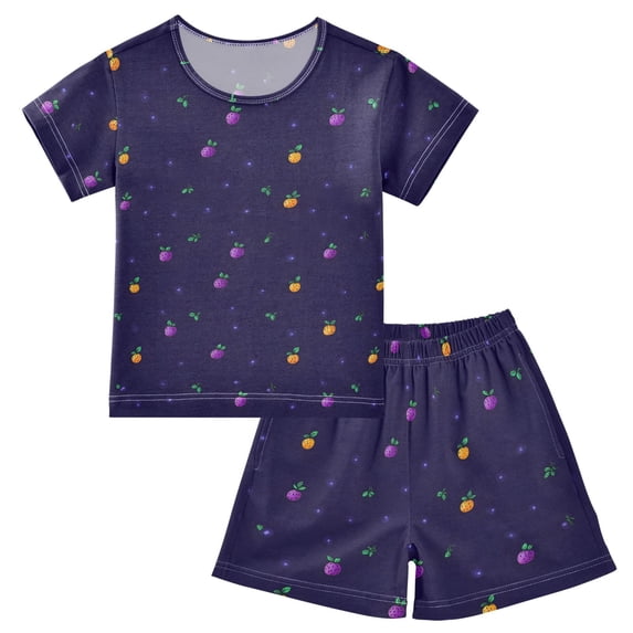 Advanced Fruit Pattern Summer Pajama Set Soft Cotton Short Sleeve ...