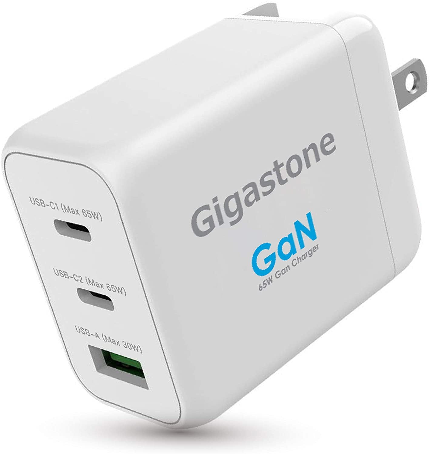 [Advanced GaN Technology] Gigastone 65W GaN Wall Charger 3-Port ...