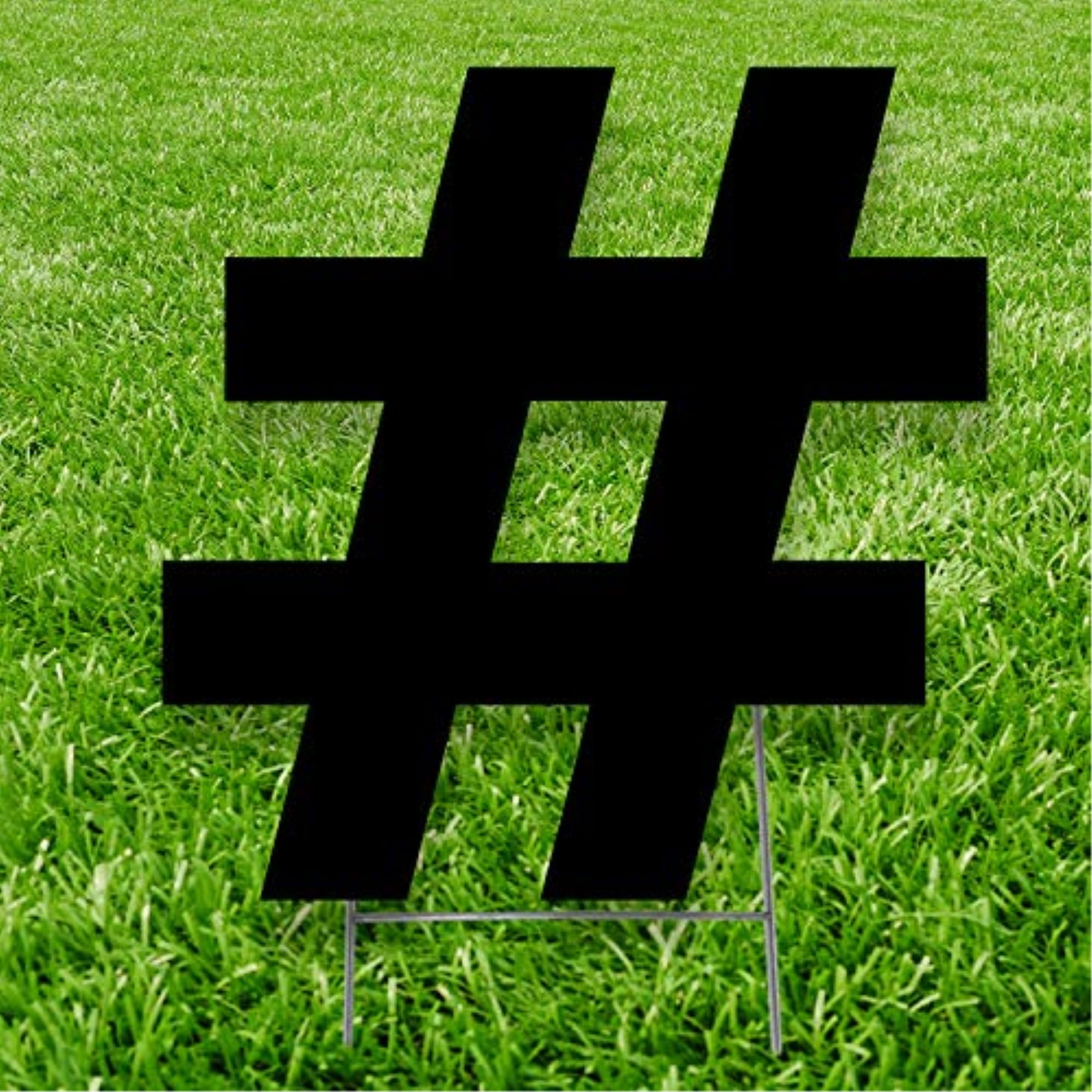 Advanced Graphics 3393 20 x 15 in. Hash Symbol Outdoor Yard Sign, Black ...