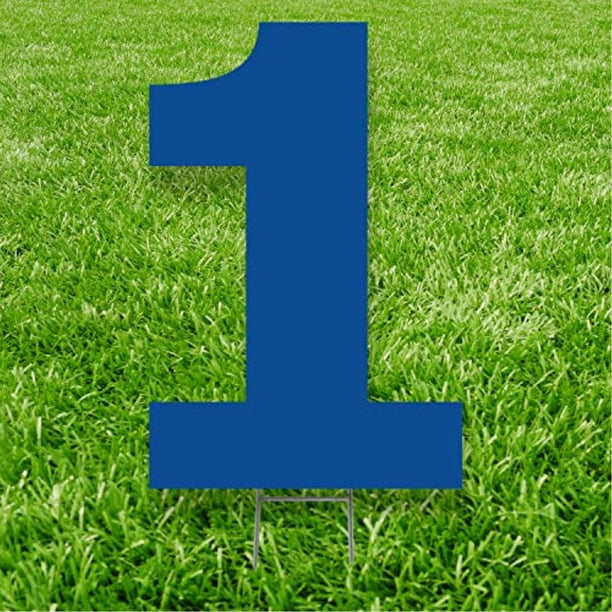 Advanced Graphics 20 x 15 in. Number 1 Yard Sign, Blue - Walmart ...