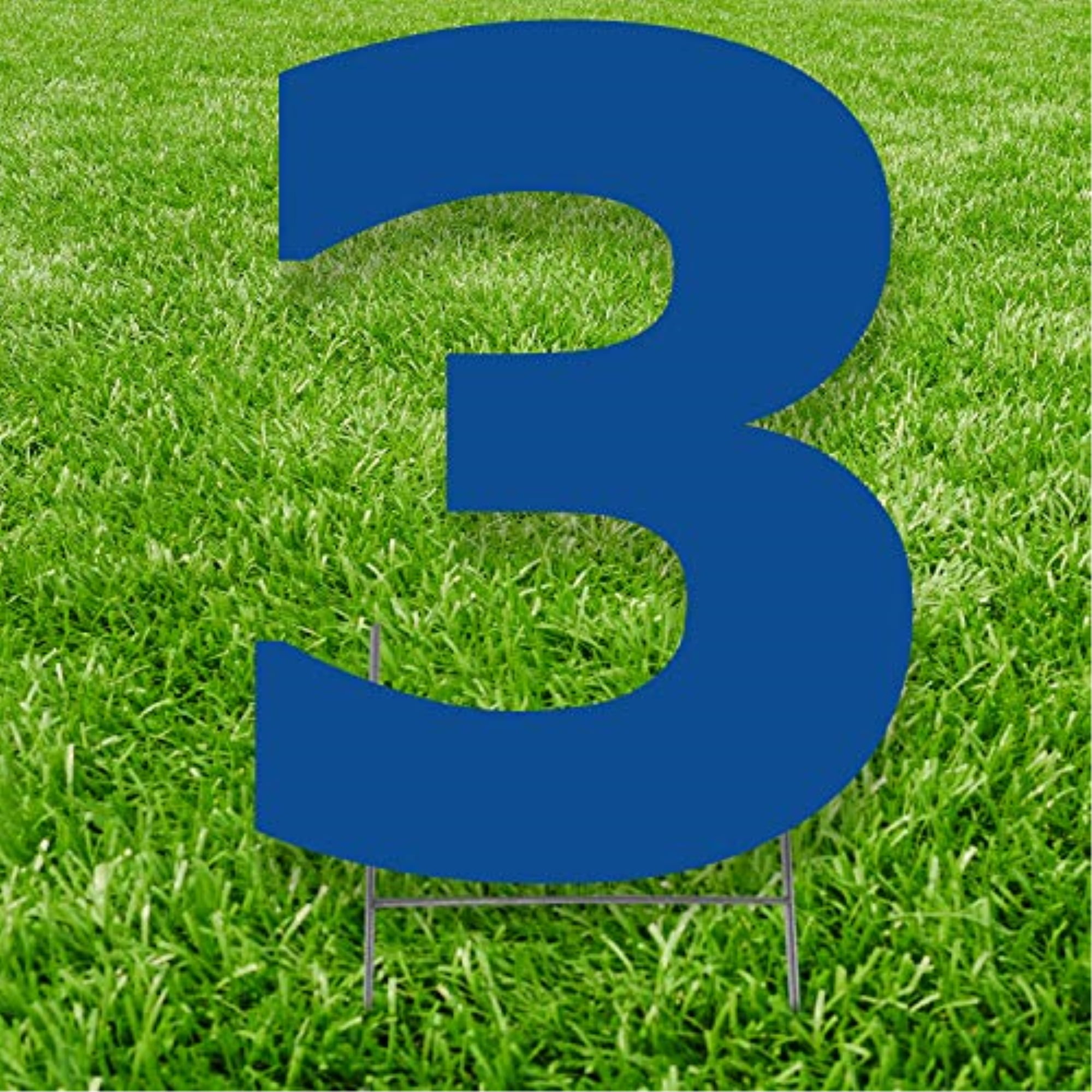 Blue Number 3 20 inches tall - Walmart.com