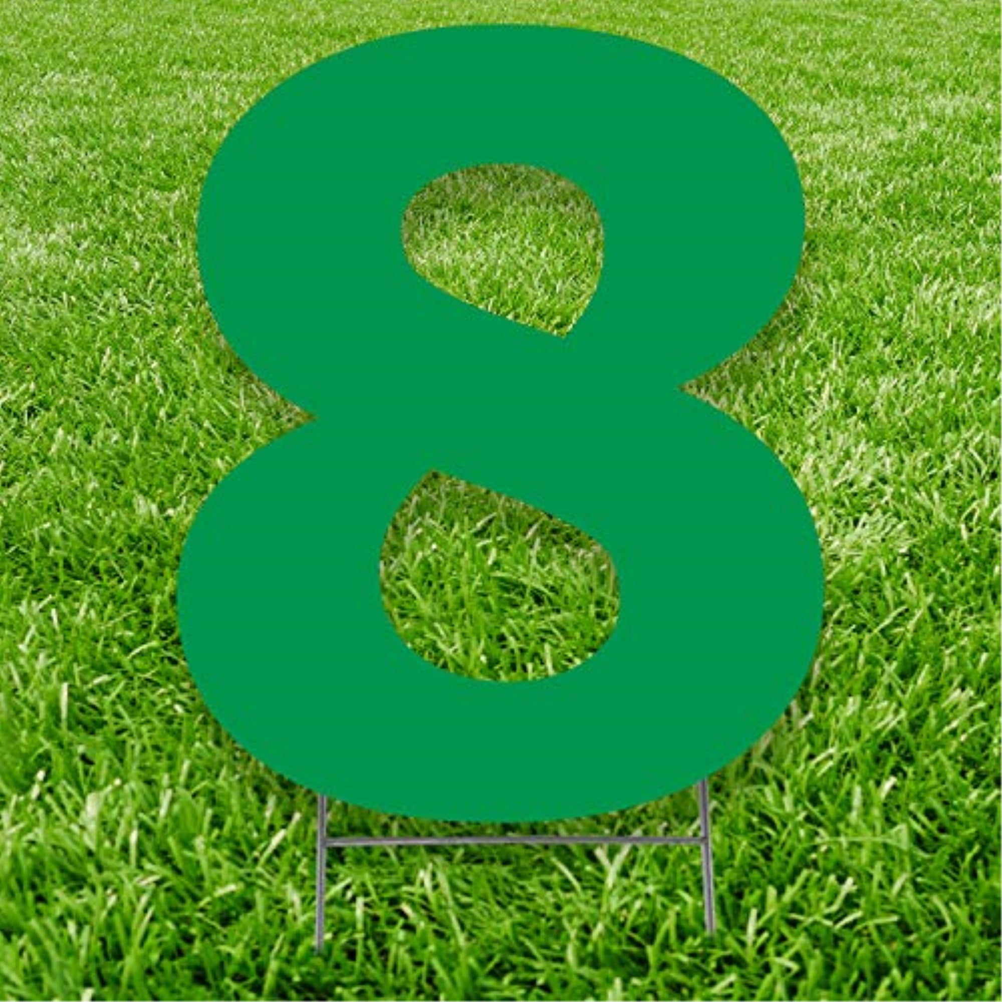 Advanced Graphics 3315 20 x 15 in. Number 8 Yard Sign, Green - Walmart.com