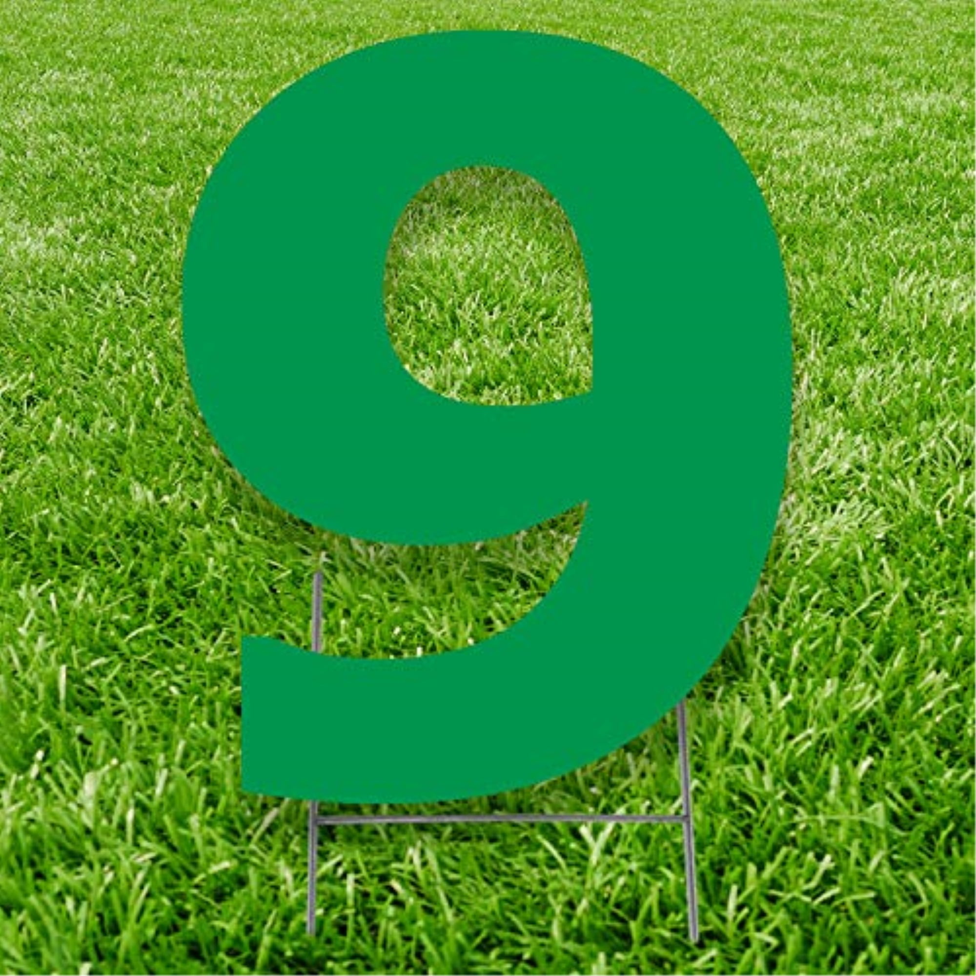Advanced Graphics 20 x 15 in. Number 9 Yard Sign, Green - Walmart ...