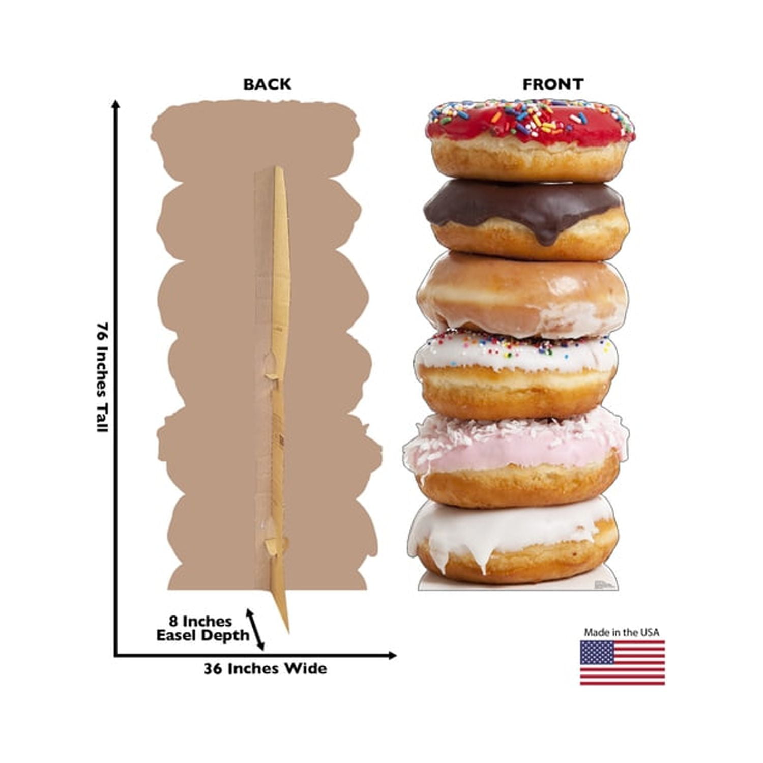 Advanced Graphics 3019 76 x 36 in. Doughnut Stack Cardboard Cutout ...