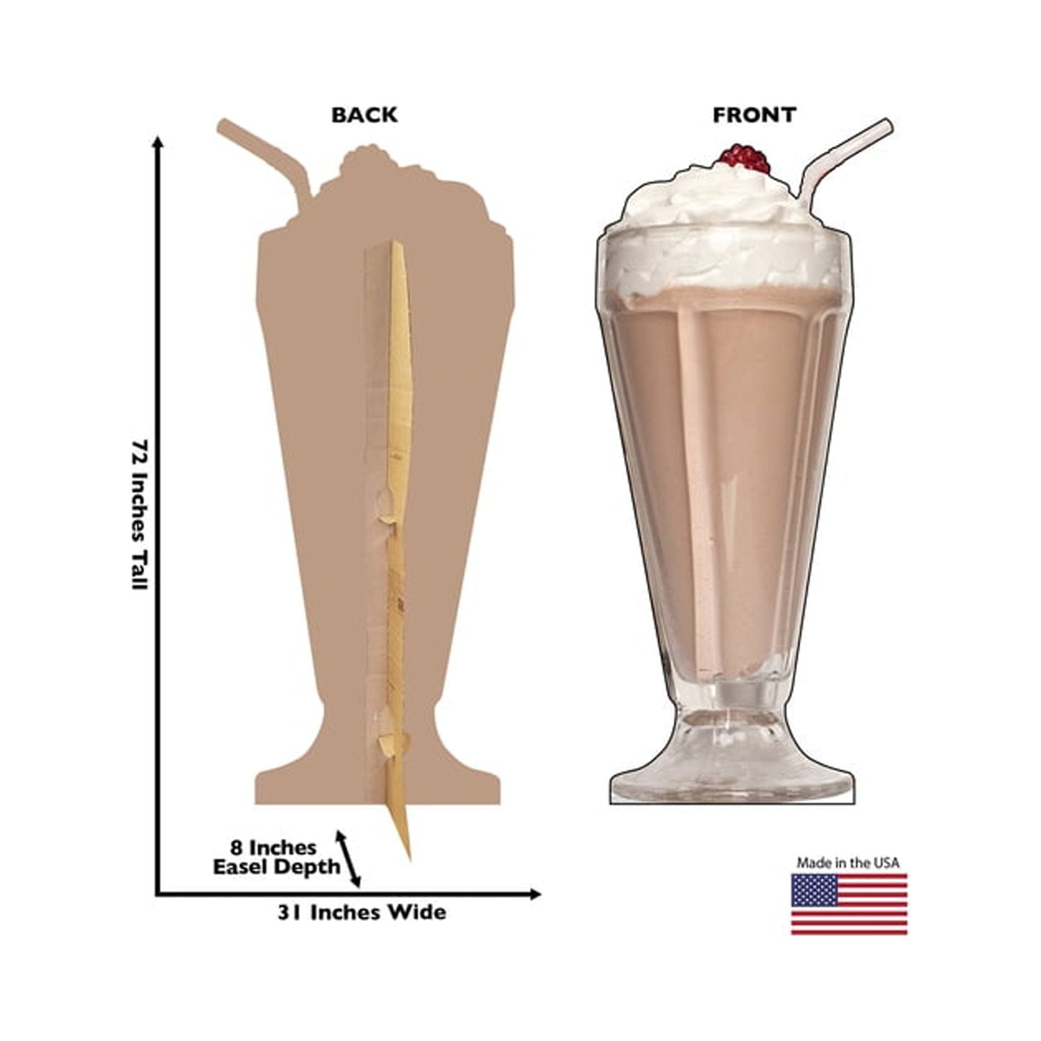 Advanced Graphics 2838 72 x 31 in. Chocolate Milk Shake Cardboard ...