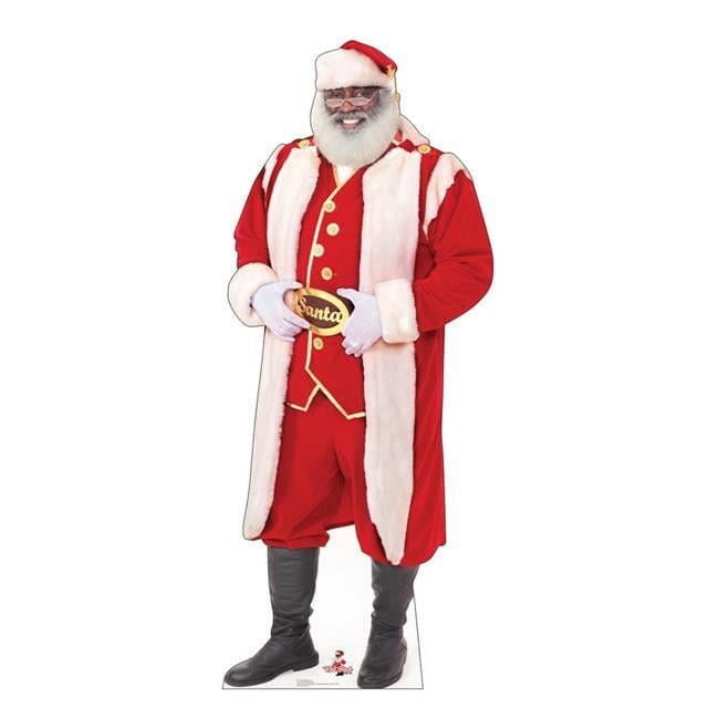 Advanced Graphics 74 x 31 in. The Real Black Santa Life-Size Cardboard ...