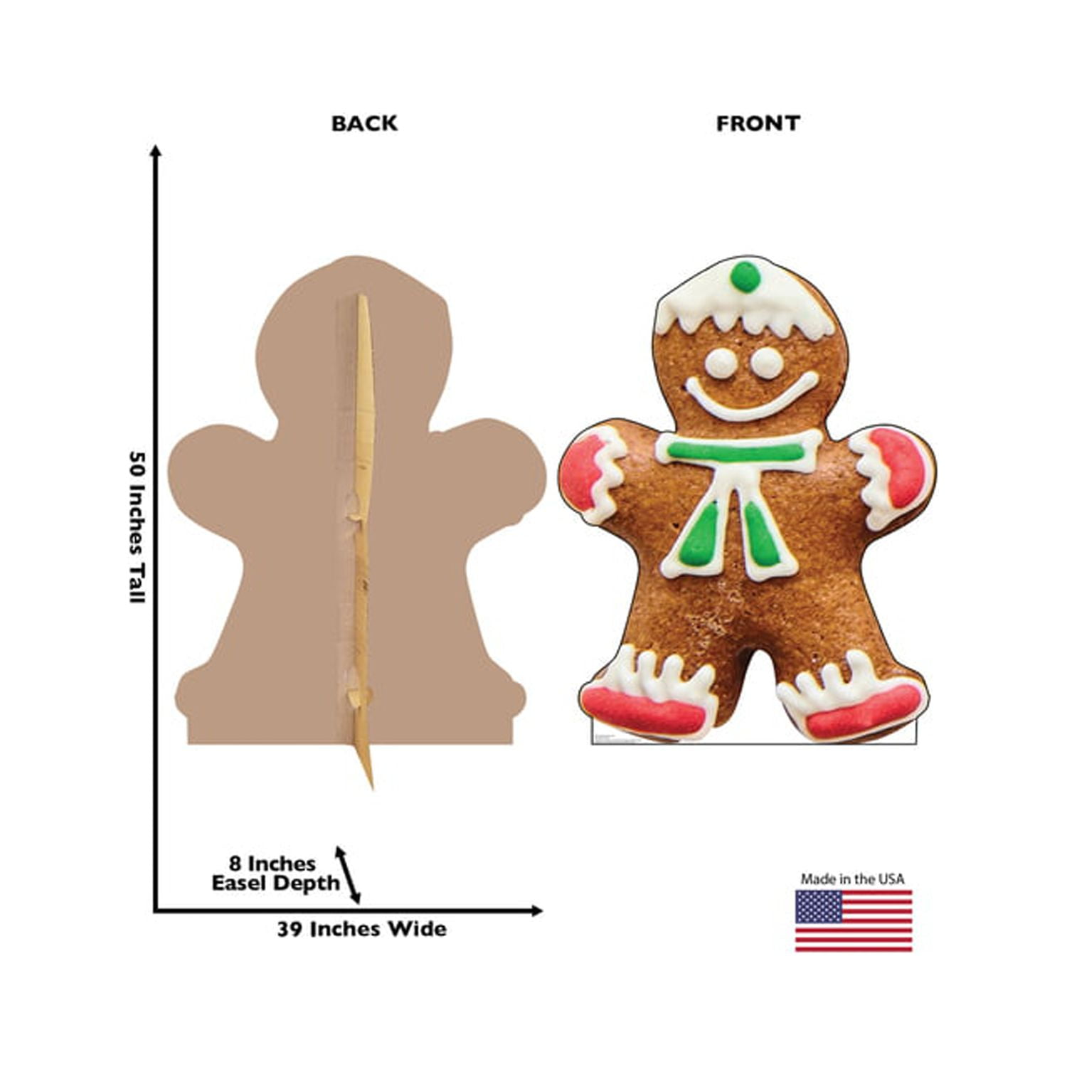 Advanced Graphics Gingerbread Man Cookie Cardboard Cutout - Walmart.com