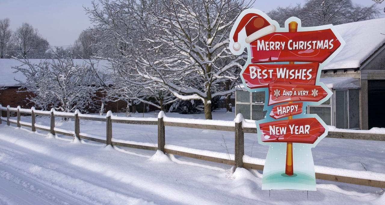 Holiday Directional Sign - OUTDOOR Yard Standee 60" x 45" - Walmart.com
