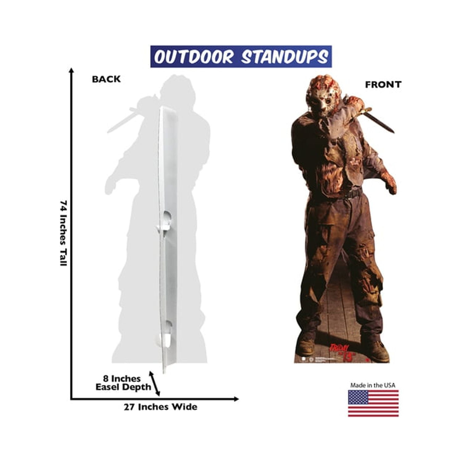 Advanced Graphics Jason Voorhees Outdoor Standee Decor 74 x 27 in ...