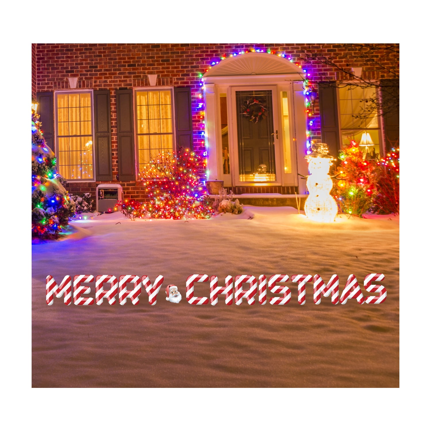 Advanced Graphics Merry Christmas Yard Sign Stripes Set - Walmart.com