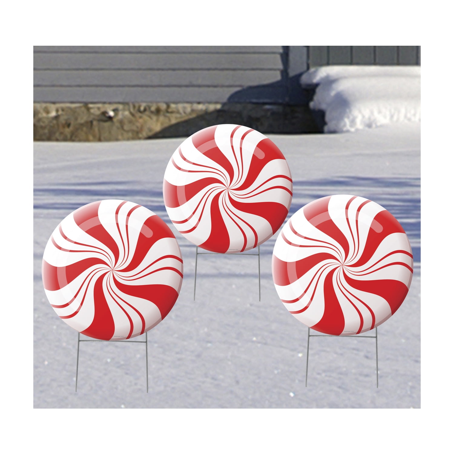 Advanced Graphics Peppermint Yard Signs Set of 3 - Walmart.com