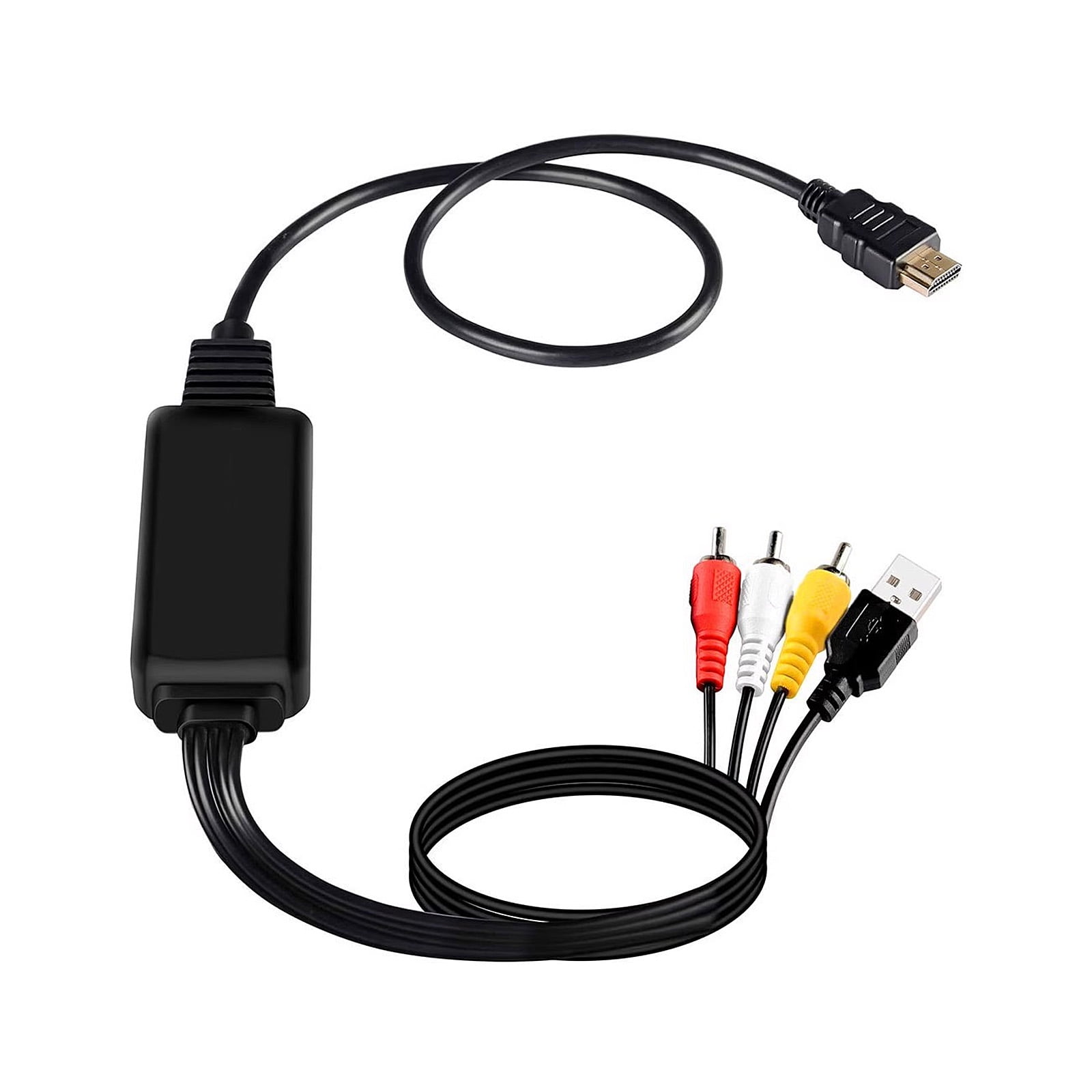 Advanced HDTV to Video Converter Cable 1080P Resolution USB Power ...
