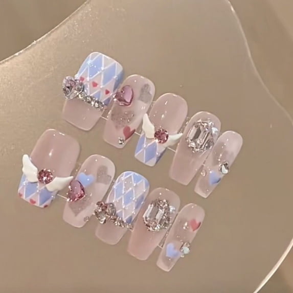 Advanced Handmade Light Therapy Wearing Nail Show Tender Beauty Girl ...