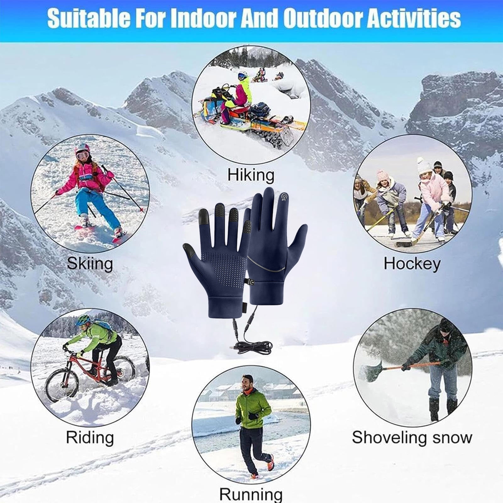Advanced Heated Gloves with Constant Temperature, USB Rechargeable ...