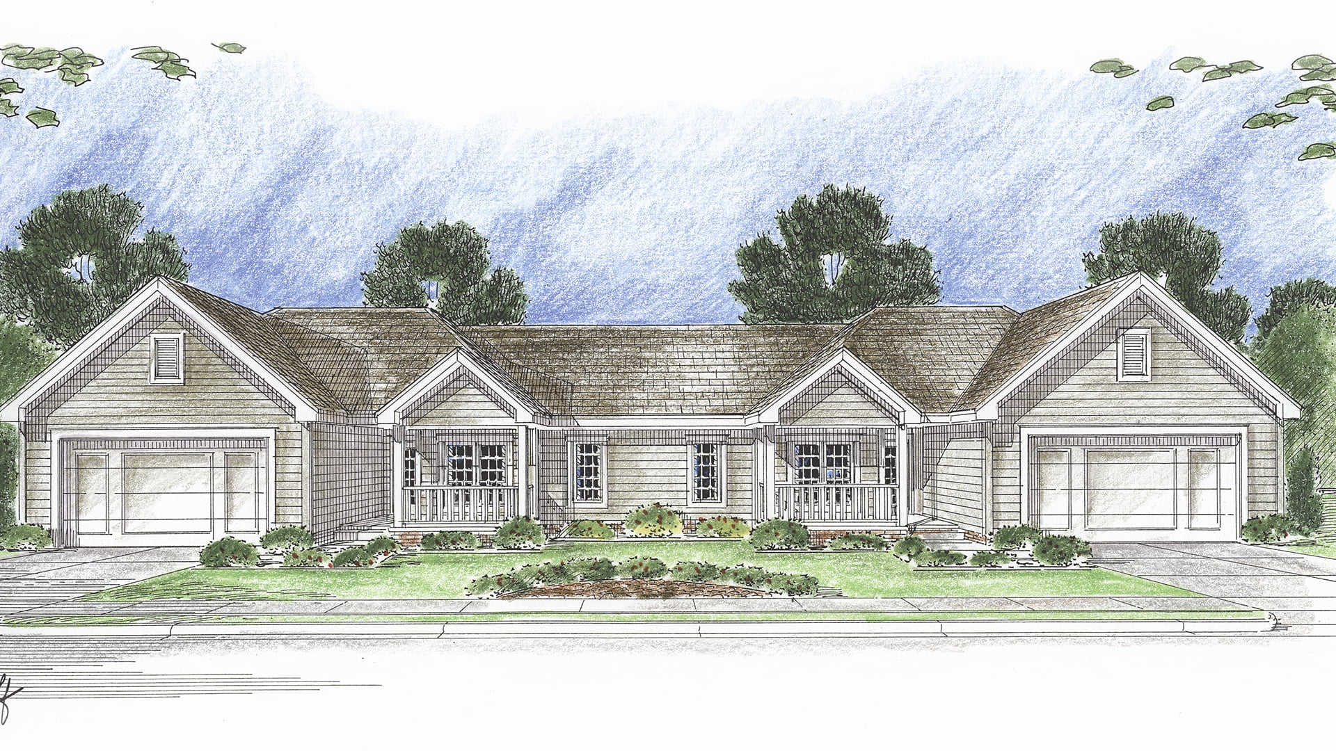 Advanced House Plans: Builder Ready Blueprints | Callahan 29176 | Multi-Family Plan - Walmart.com