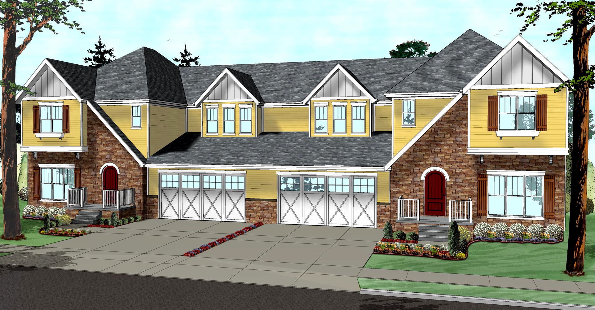 Advanced House Plans: Builder Ready Blueprints | Clement 29319 | Multi-Family Plan - Walmart.com