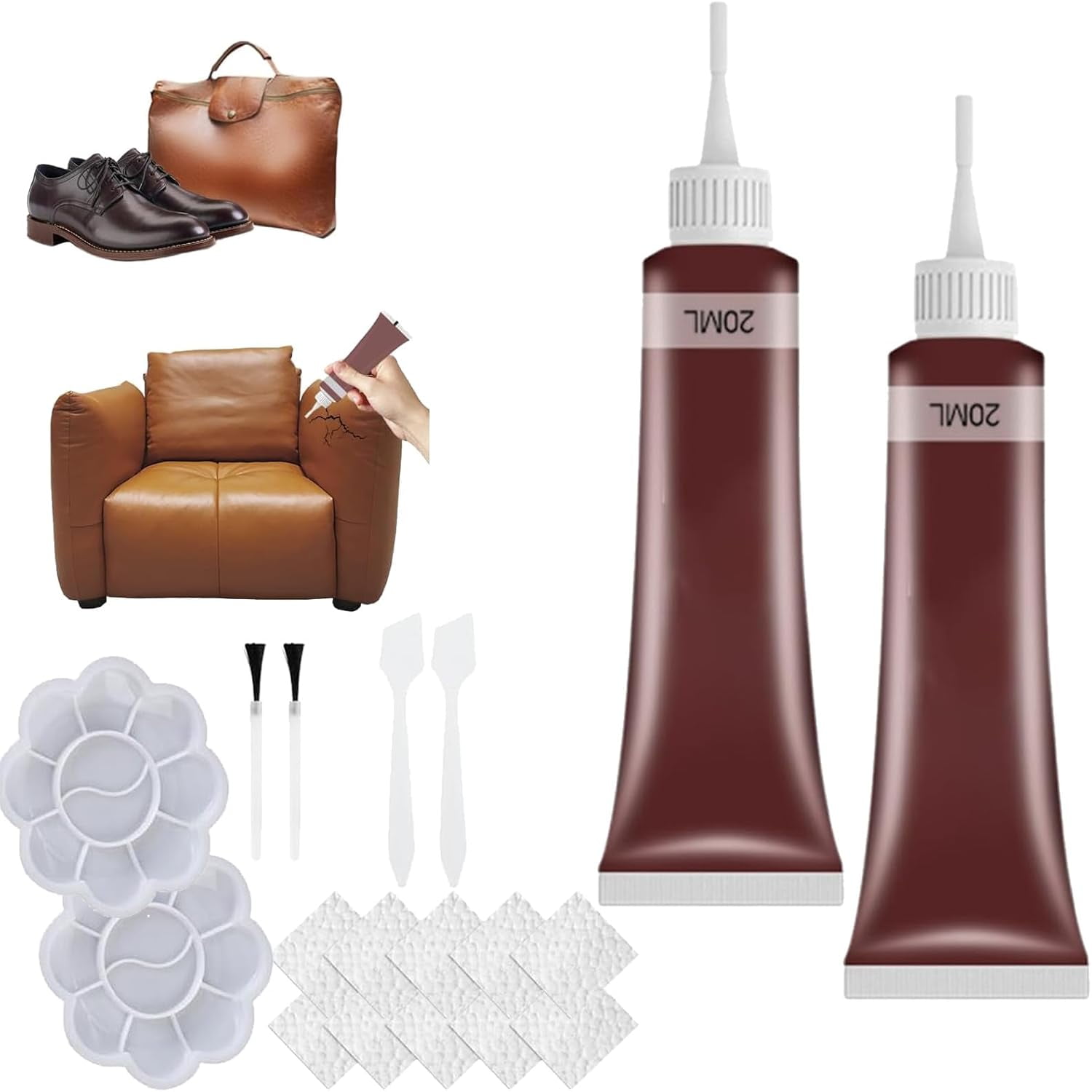 Advanced Leather Repair Gel, Car Seat Leather Tear Repair Kit, Liquid ...