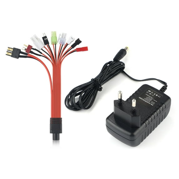 Advanced NiMH Charging Adapter 9 Connectors Set for 2s-10s Cell Battery ...