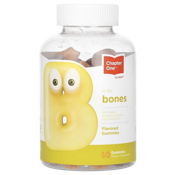 Chapter One Bones Gummies, Calcium and Vitamin D3, 60 Gummies - Walmart.com