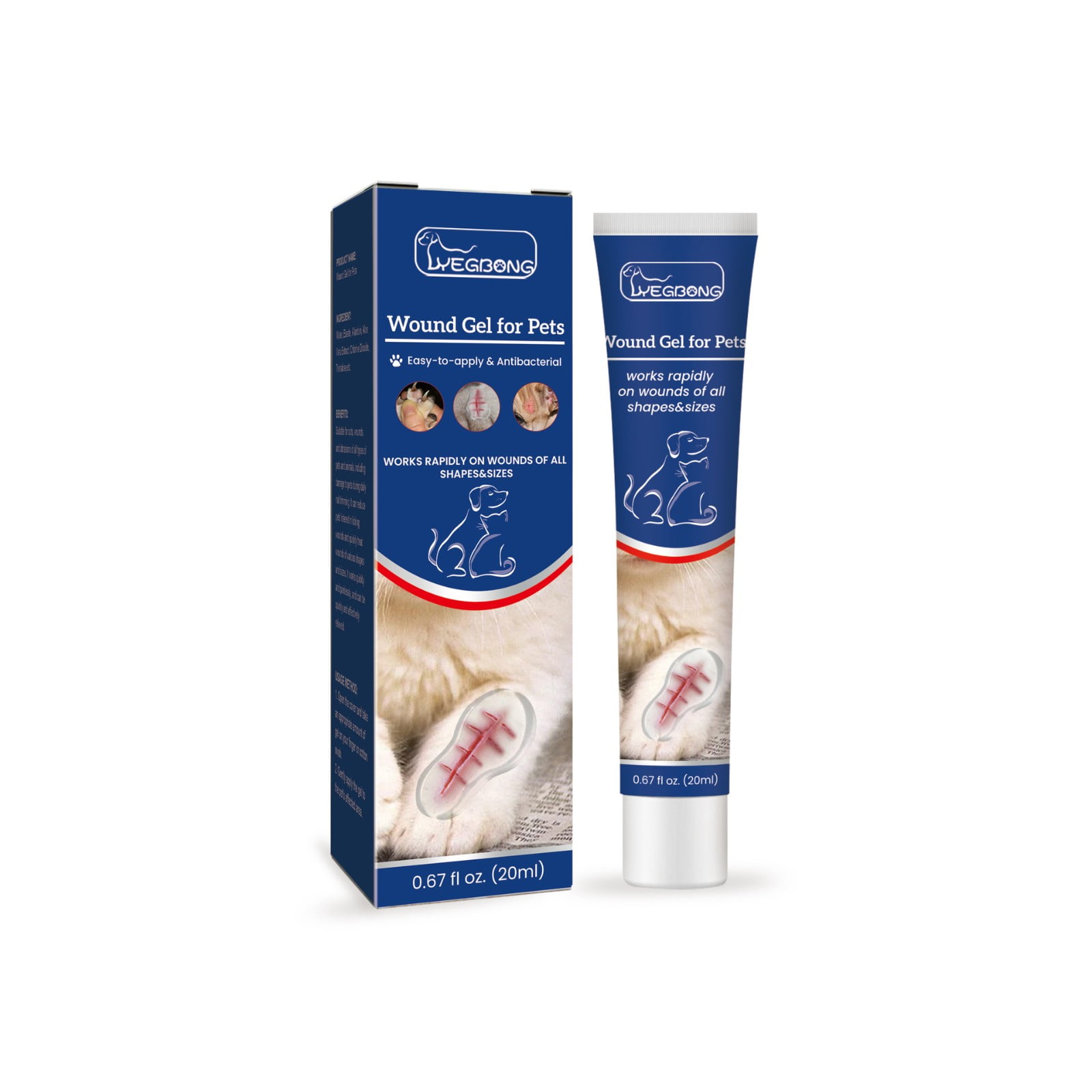 Advanced Pet Wound Care Gel Rapid Healing for Dogs & Cats Antibacterial ...