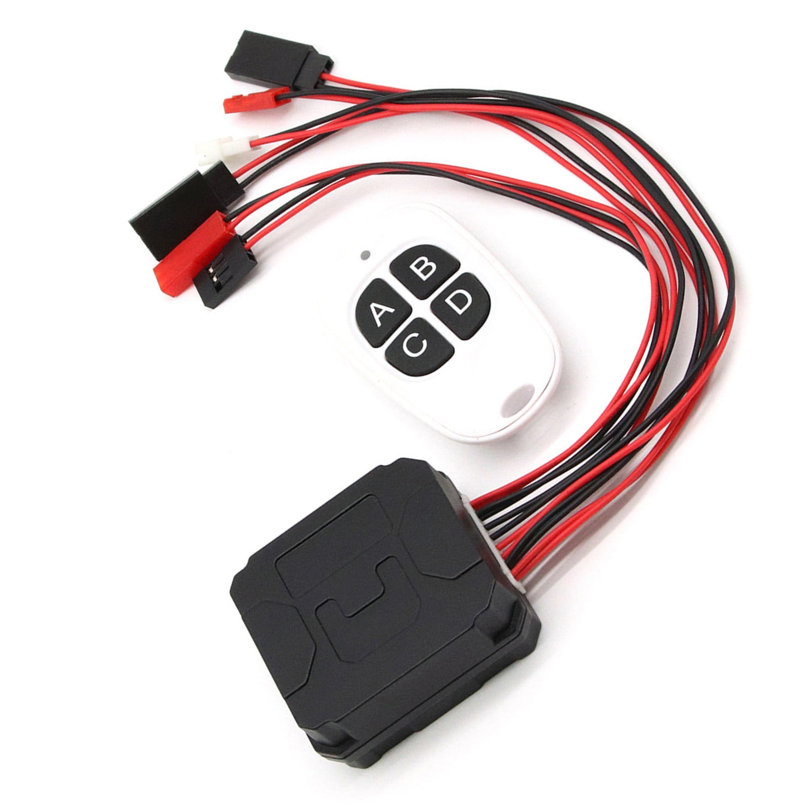 Advanced RC Car Remote 4-Channel, Metal Winch, Dual Light Switches ...