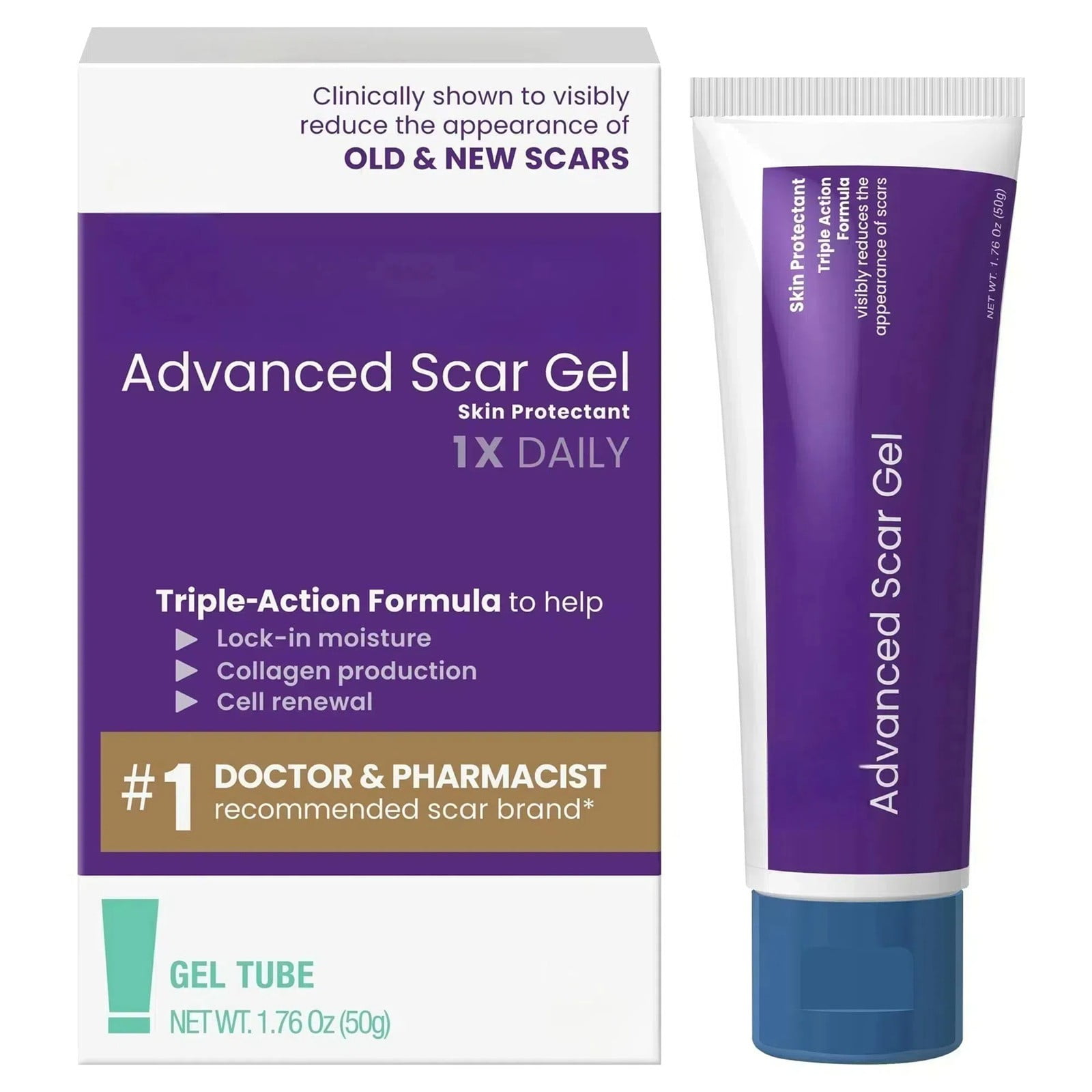 Advanced Scar Gel Daily Reduces The Appearance of Old New Scars From ...
