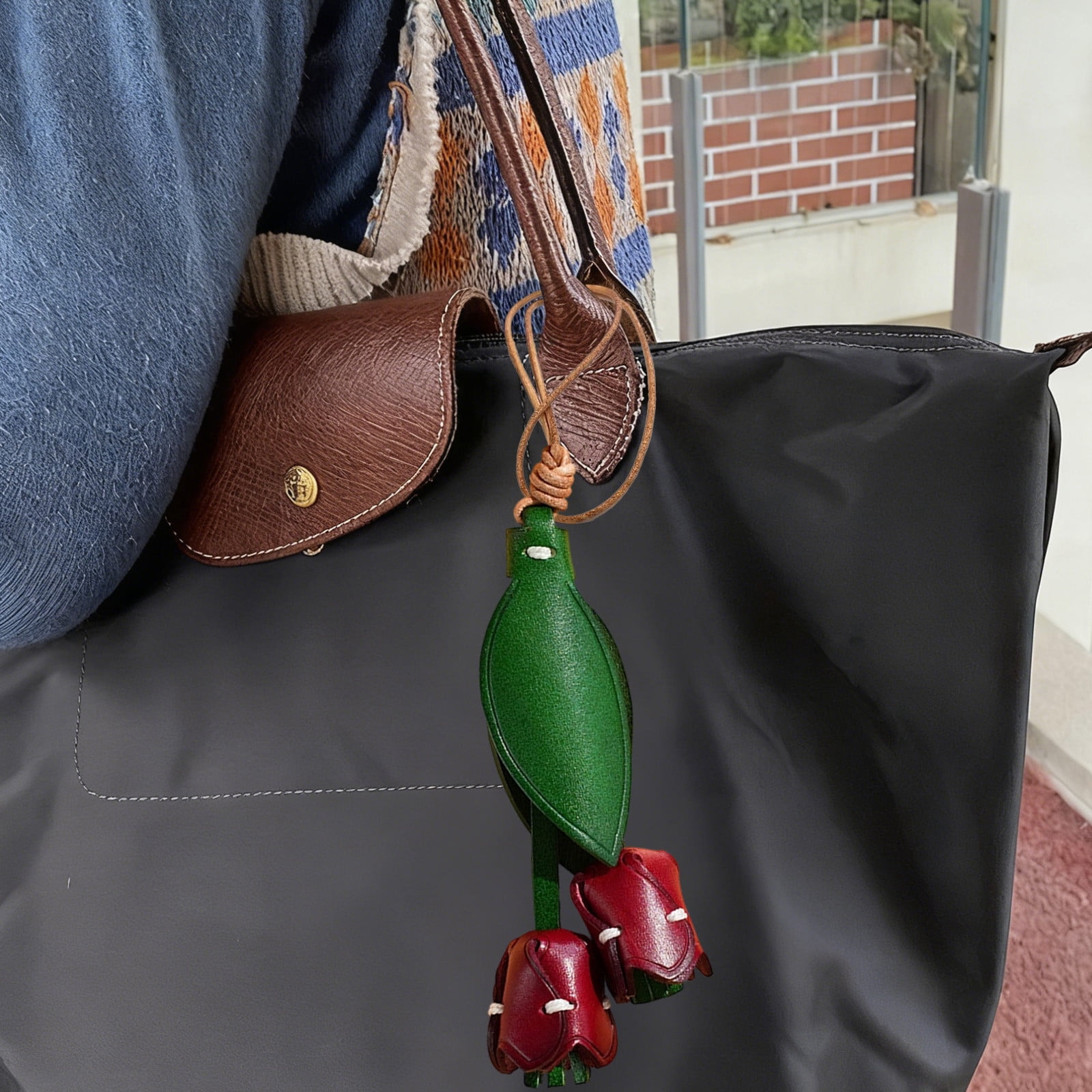 Advanced Sense Faux Leather Car Rearview Mirror Pendant – Minimalist ...