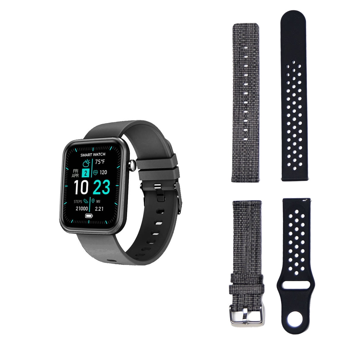 Advanced Smartwatch With Three Bands And Wellness + Activity Tracker ...