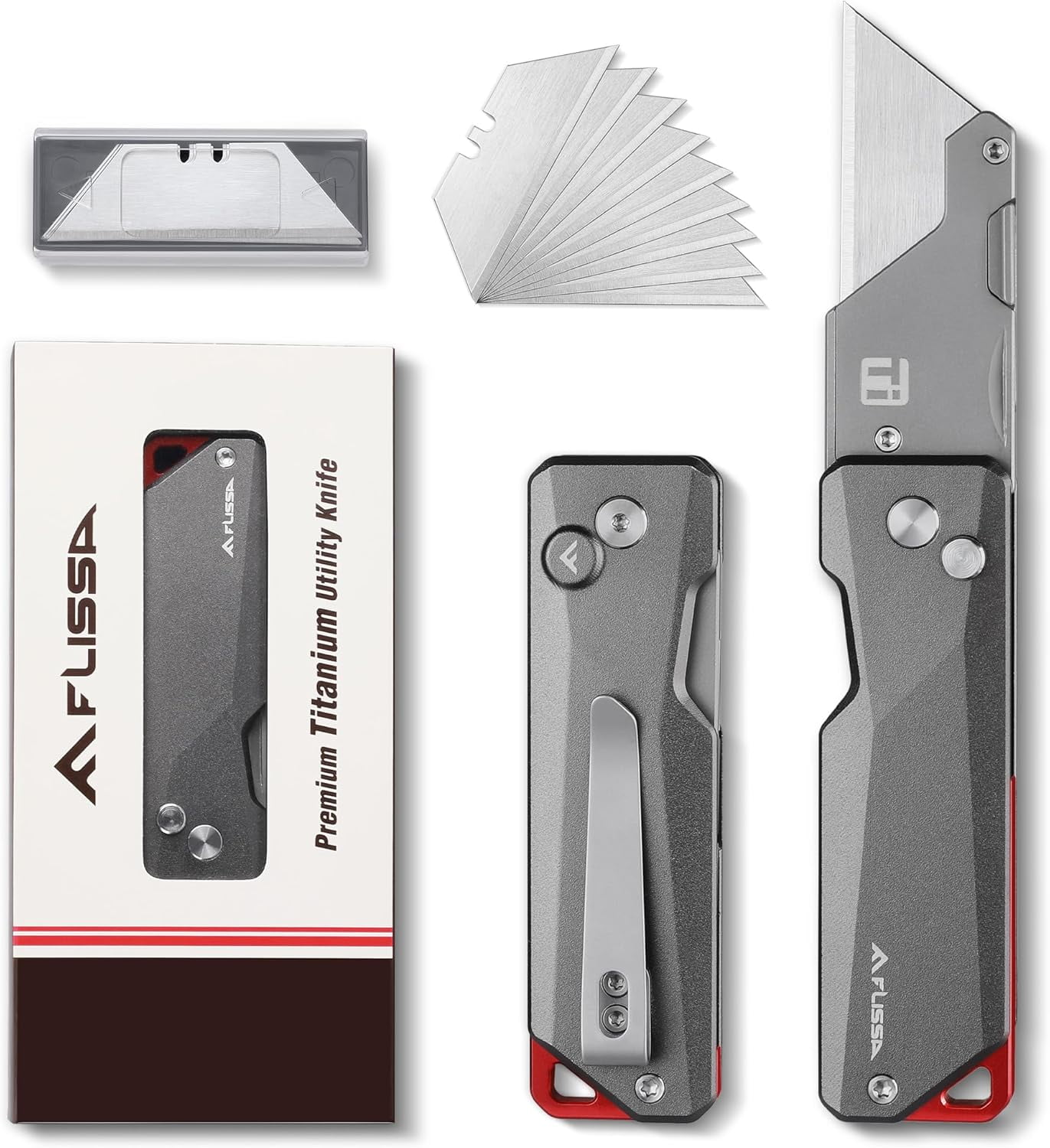 Advanced Titanium Utility Knife, CNC Unibody, Lightweight All Metal ...