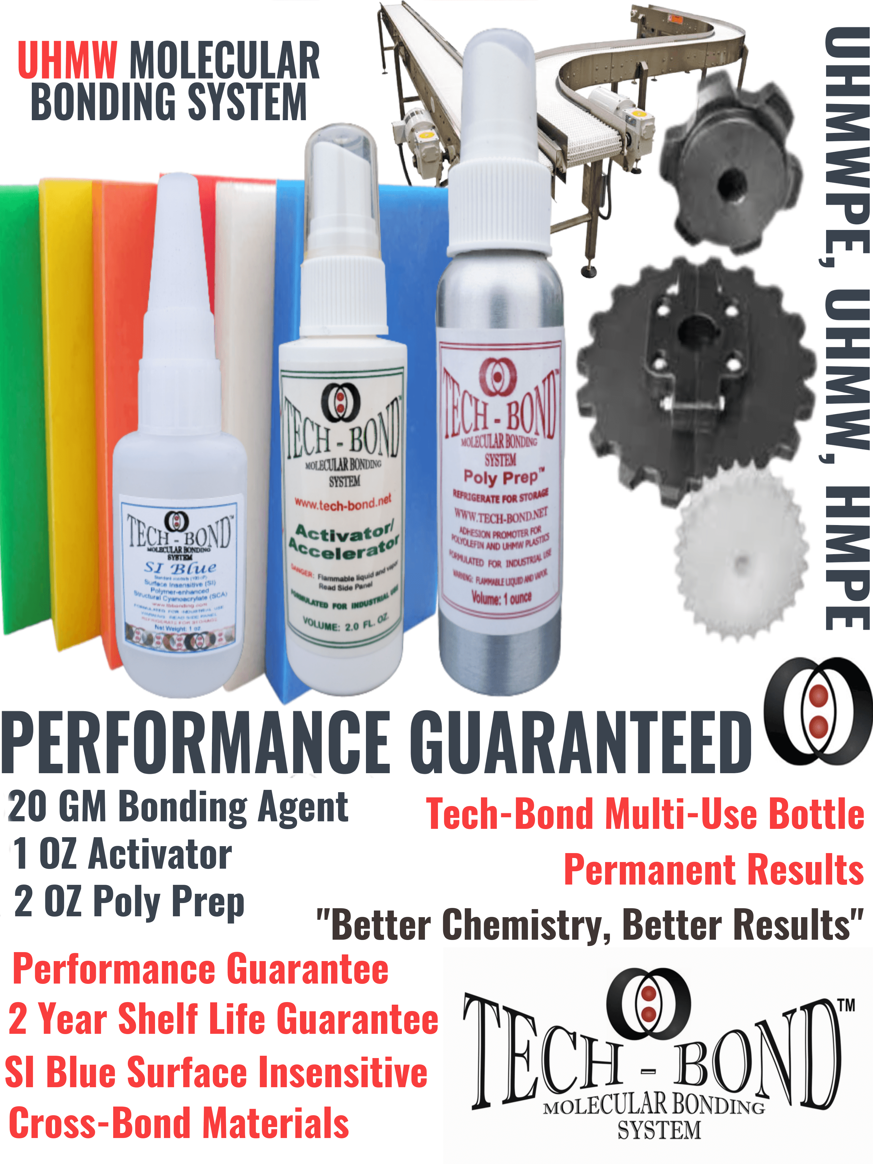 Advanced UHMW Adhesive Molecular Bonding System, Heat Resistant Plastic ...