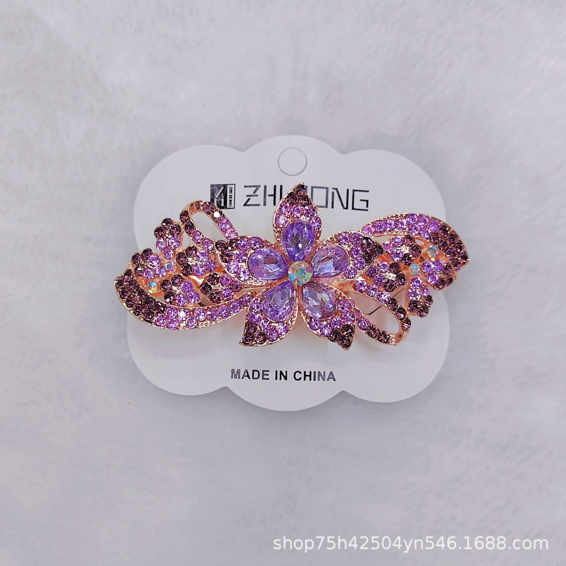 Advanced adult hair clip, alloy rhinestone large spring clip with ...