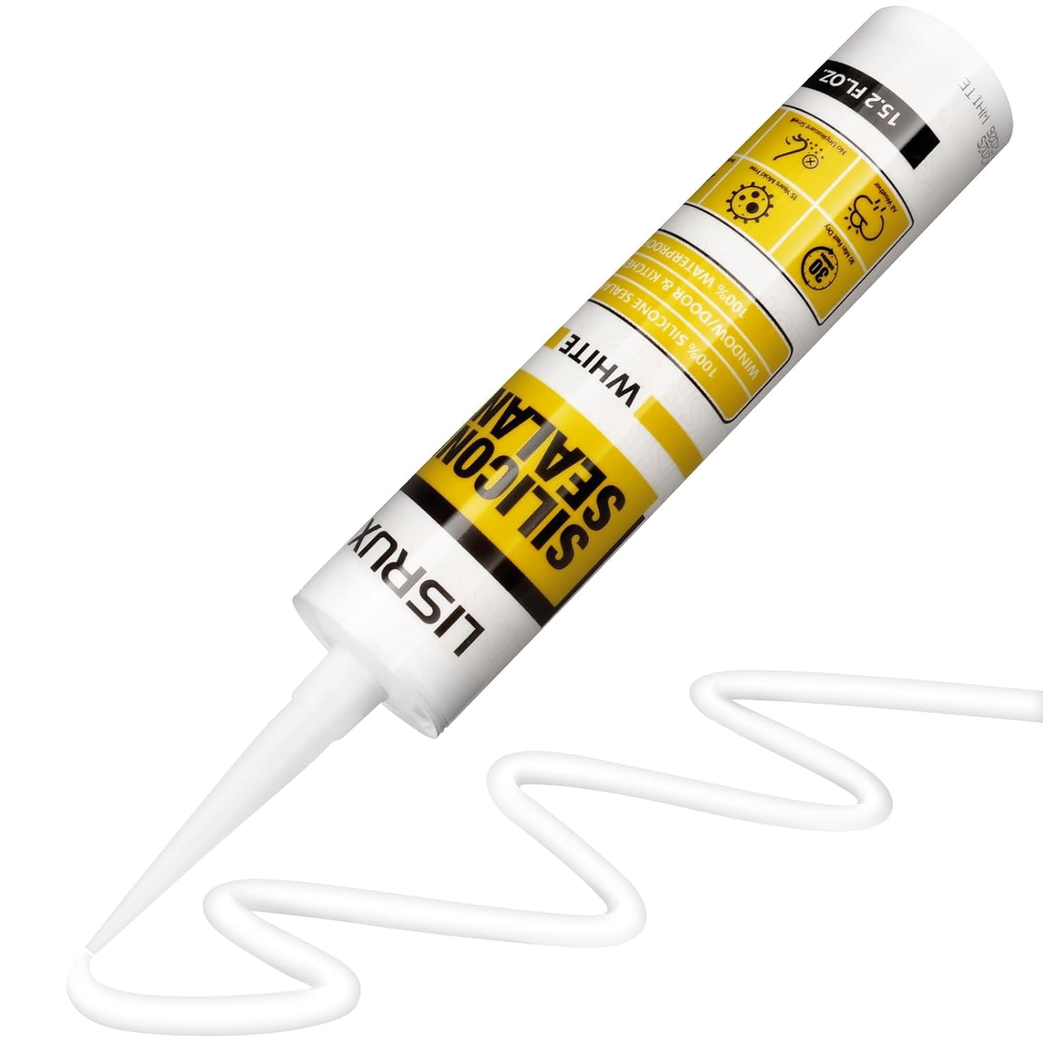 Advanced cone Caulk for Window & Door, White, 15.2 fl oz Cartrid, 1 ...