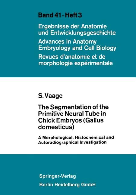 Advances in Anatomy, Embryology and Cell Biology: The Segmentation of ...