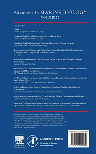 Pre-Owned Advances in Marine Biology Humpback Dolphins (Sousa Spp ...