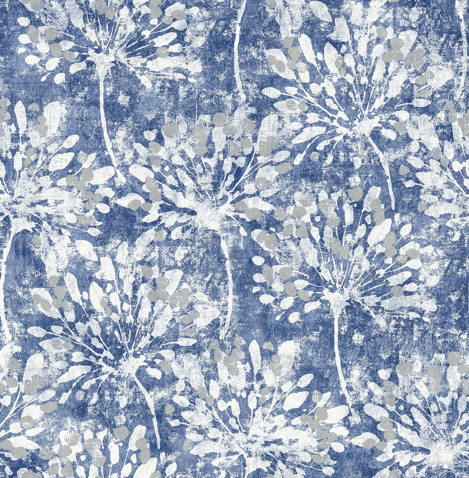 Advantage Dori Blue Painterly Floral Wallpaper - Walmart.com