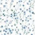 Advantage Heidi Blue Watercolor Florals Wallpaper - Walmart.com