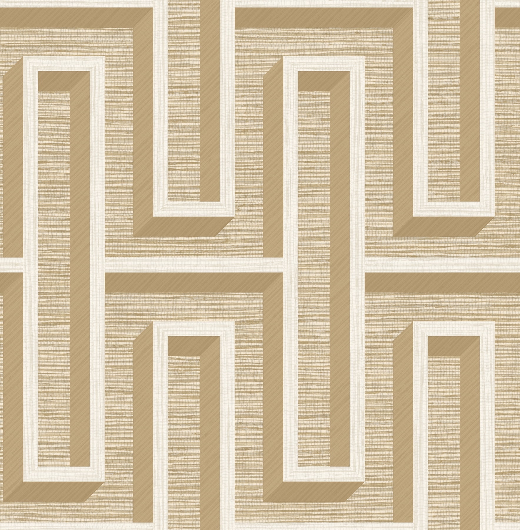 Advantage Henley Taupe Geometric Grasscloth Wallpaper - Walmart.com