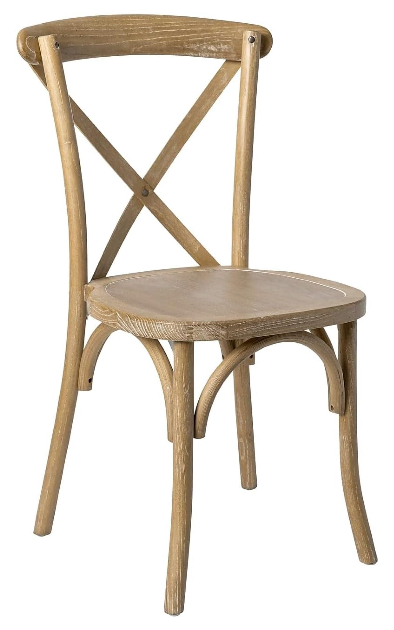 Advantage Medium Natural With White Grain X-Back Chair - Walmart.com