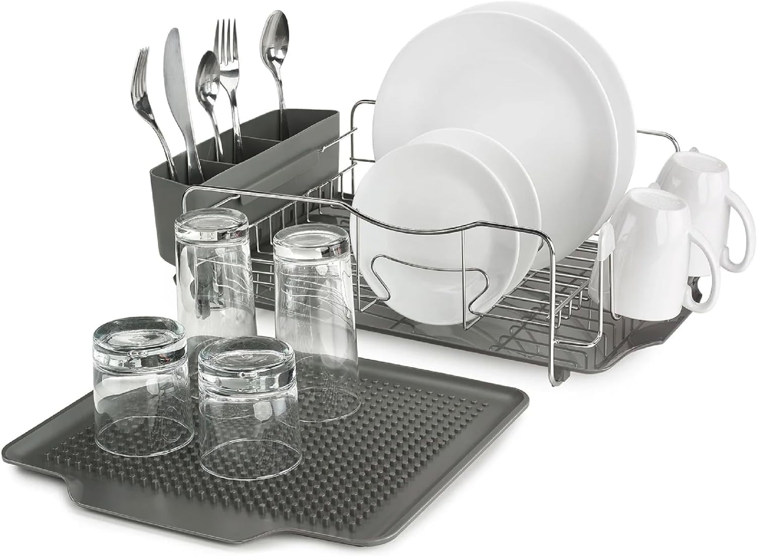 Advantage Pro 4-Piece Dish Rack, Removable Slide-Out Tray, Designed for ...