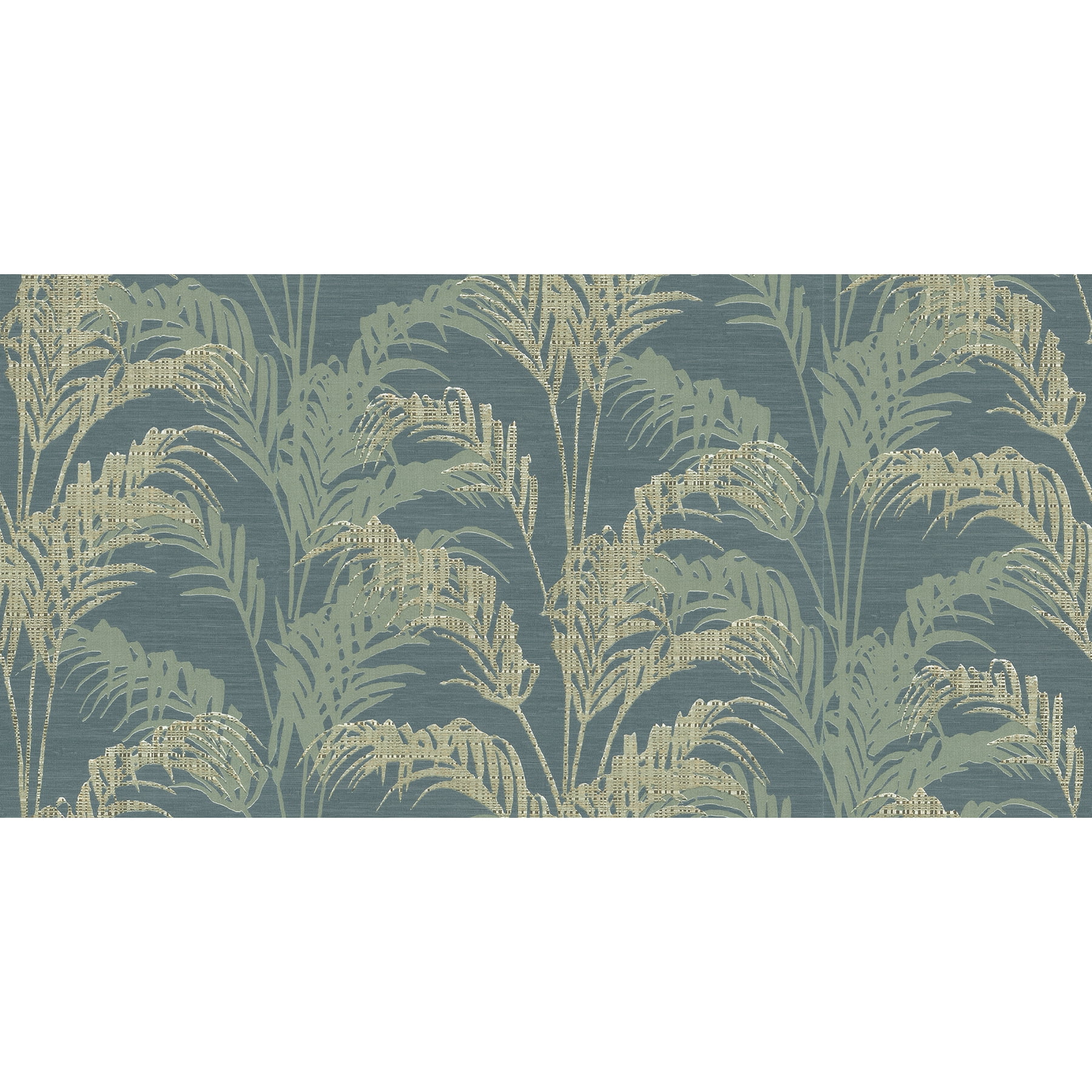 Advantage Rattan Teal Palm Wallpaper - Walmart.com